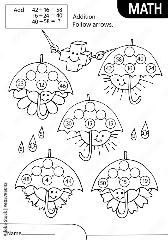 Math learning game for kids. Count and write the correct numbers on ...