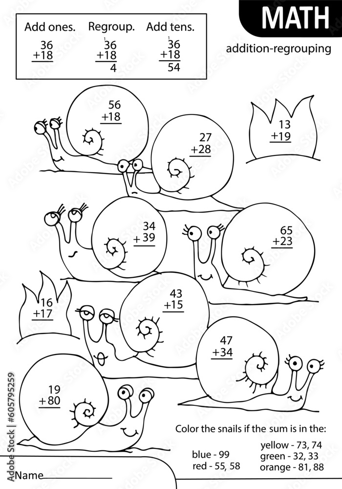Vetor de Math learning game for kids. Count and write the correct ...