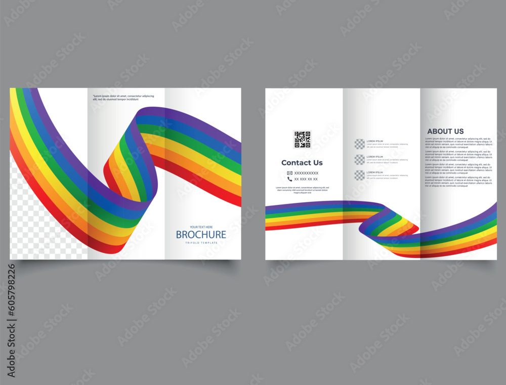 Tri-fold LGBT brochure . Waves. lyer report template. Flyer and Leaflet ...