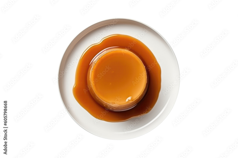 Cremvolteadcaramel Flan, Peruvian Cuisine . Isolated On Transparent ...