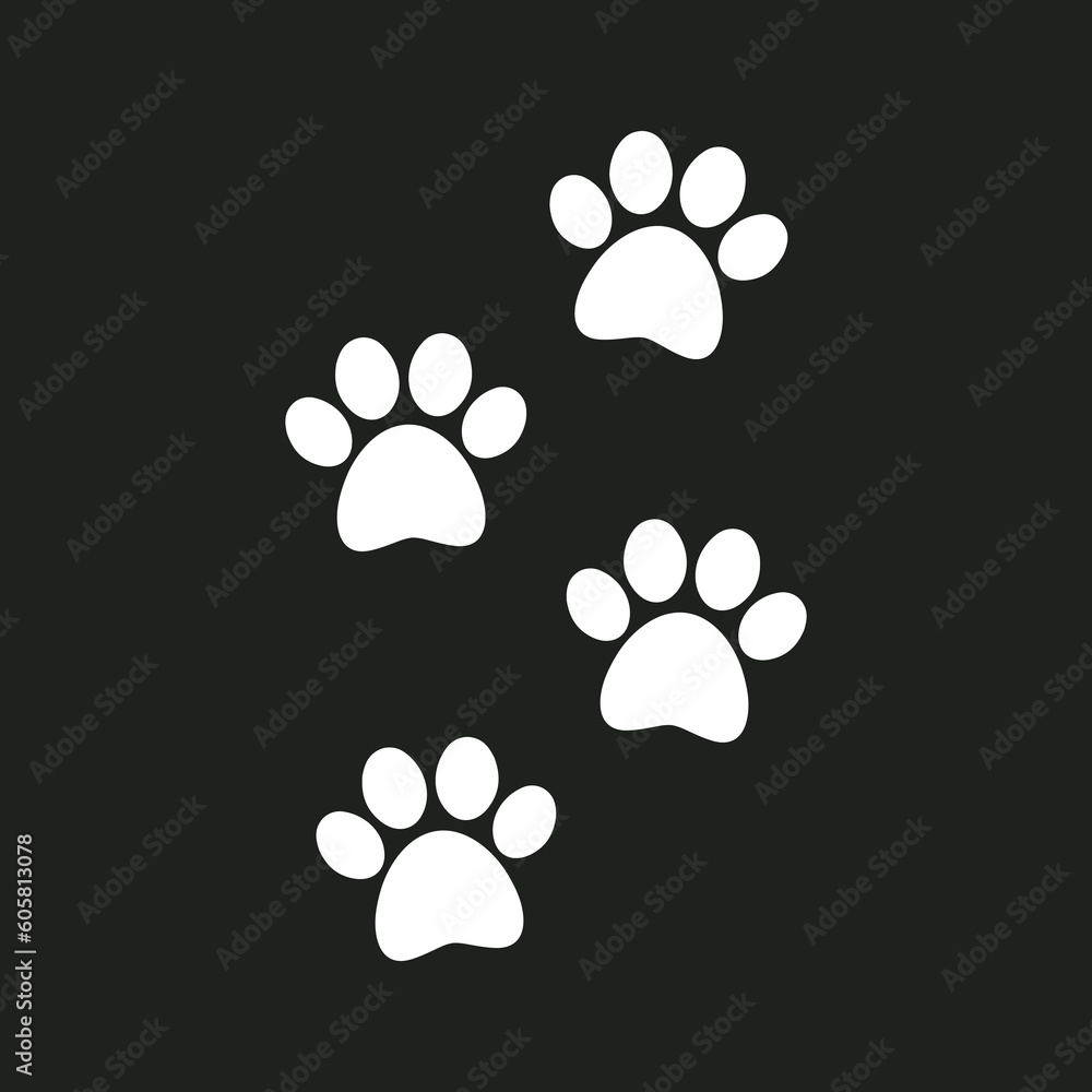 Stockvector Paw Print, Dog Paw, Paw Icon, Paw Vector, Dog Paw Print ...