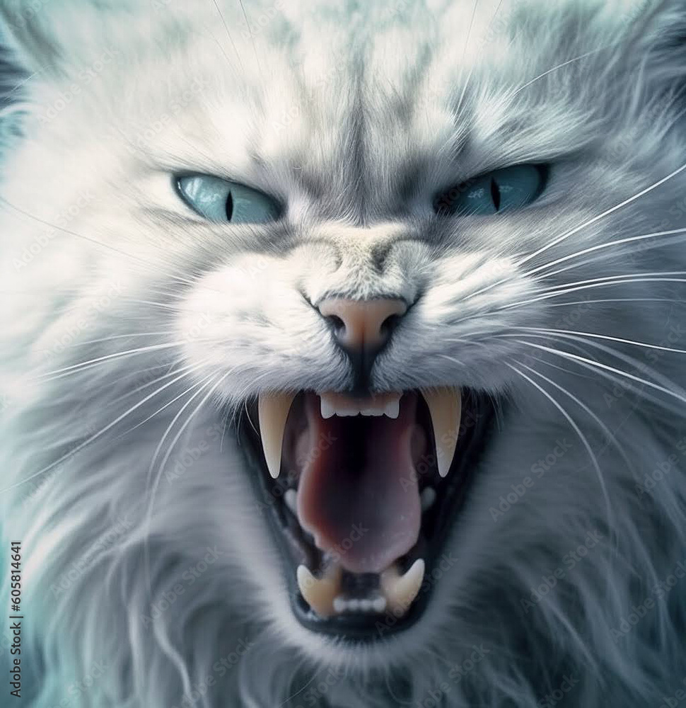 animal: angry cat (generative ai content) Stock Illustration | Adobe Stock
