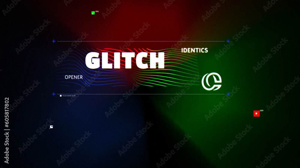 Glitch Identics Opener Stock Template | Adobe Stock