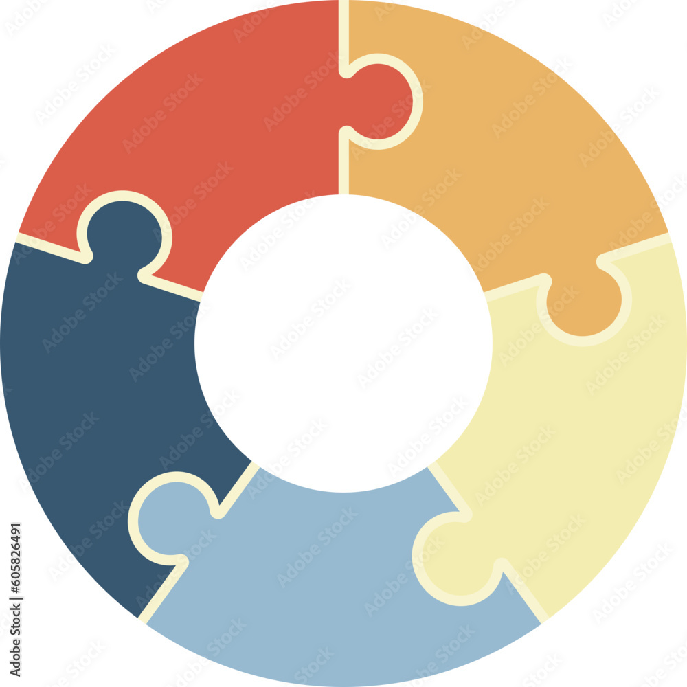 Infographic Pie Flow Chart Jigsaw Diagram with 5 Sections Stock Vector ... Infographic Pie Flow Chart Jigsaw Diagram with 5 Sections Stock Vector ...