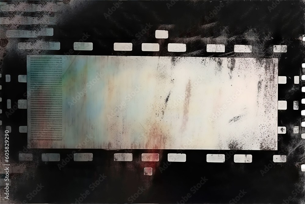 background vintage grunge film frame isolated on white background dirty ...