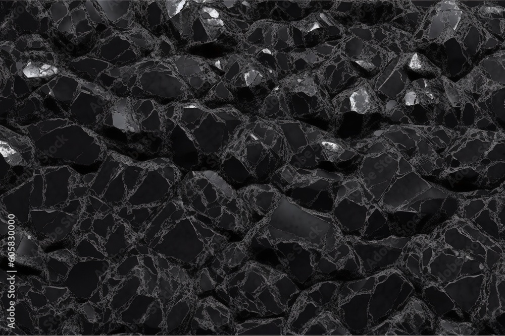 wallpaper for seamless luxurious rough raw black obsidian mineral rock ...