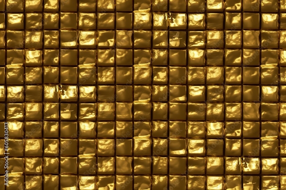 wallpaper for seamless shiny gold leaf or foil luxury mosaic tiles ...