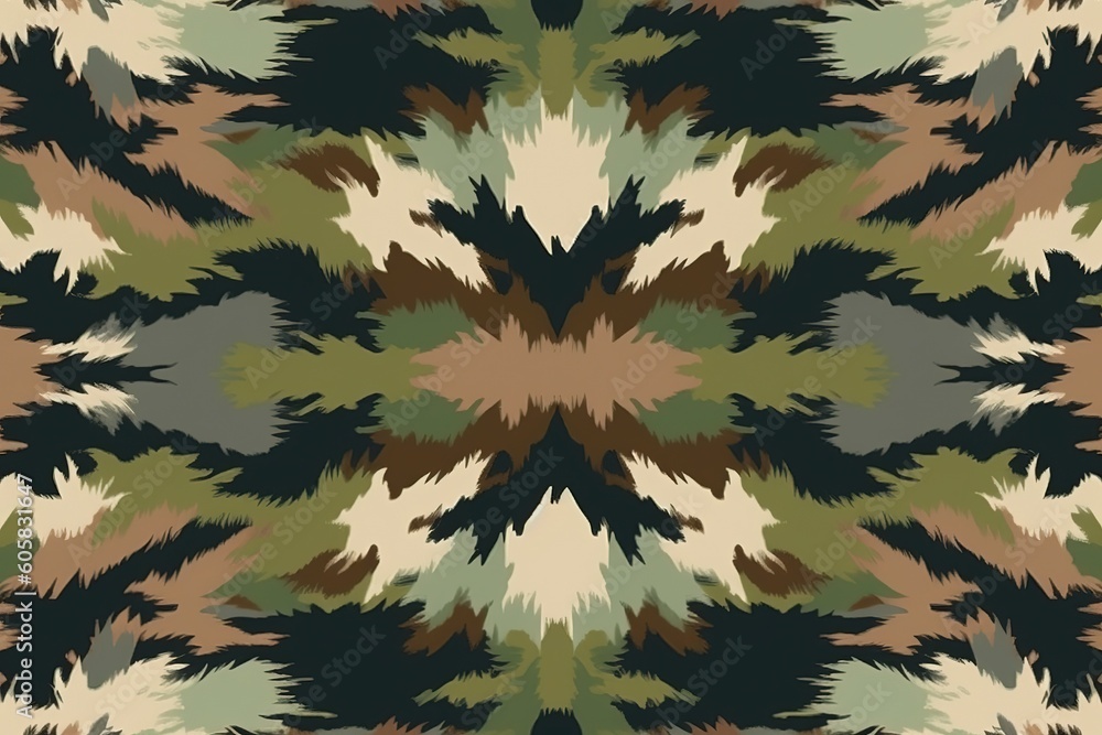 wallpaper for seamless ethnic ikat military or hunting camouflage ...