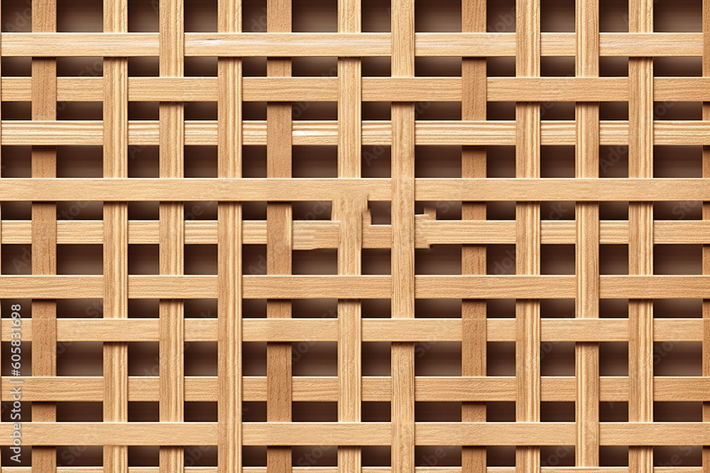 wallpaper for seamless square grid wood lattice texture isolated on ...