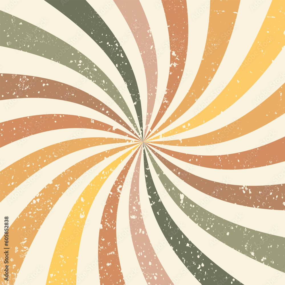 Sunburst background template retro grunge vintage 70s. Background ...