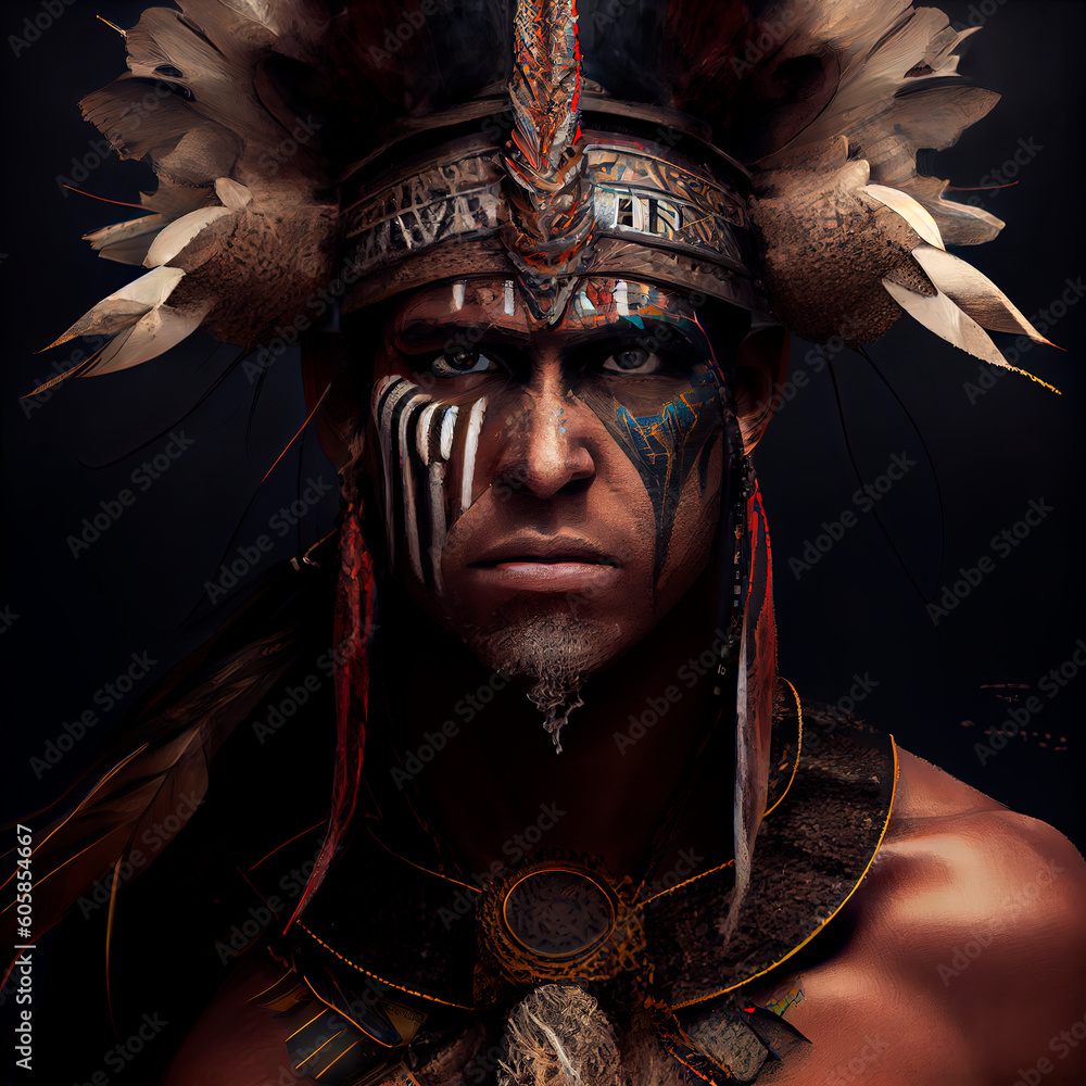 Brave Roman gladiator wearing shining warrior armor and feathered ...