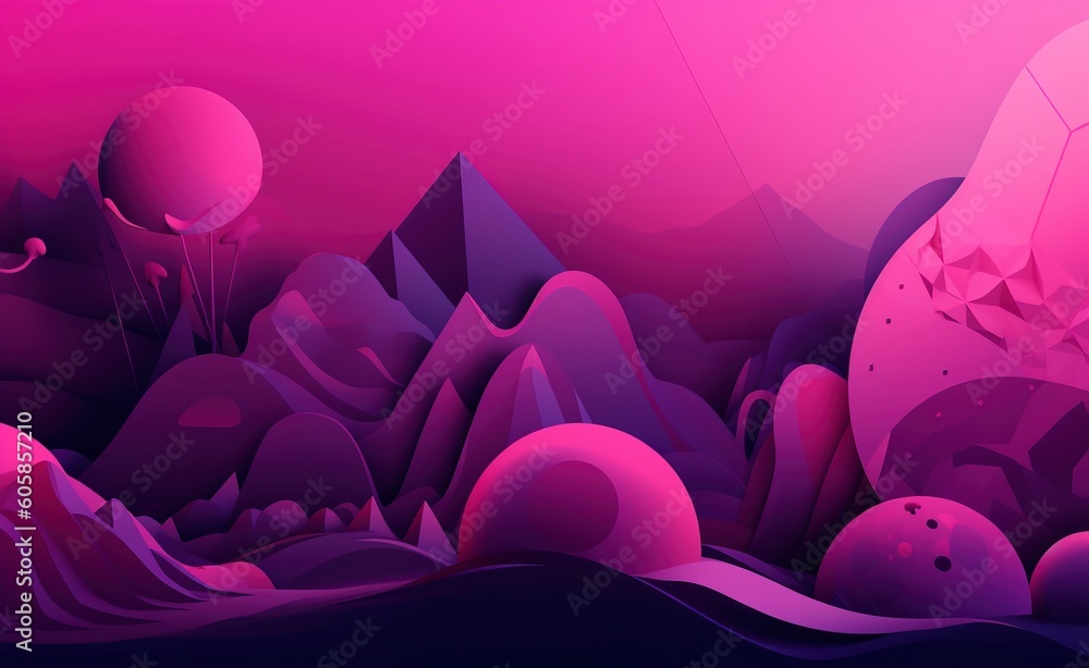 colorful purple shapes and abstract background design, in the style of ...