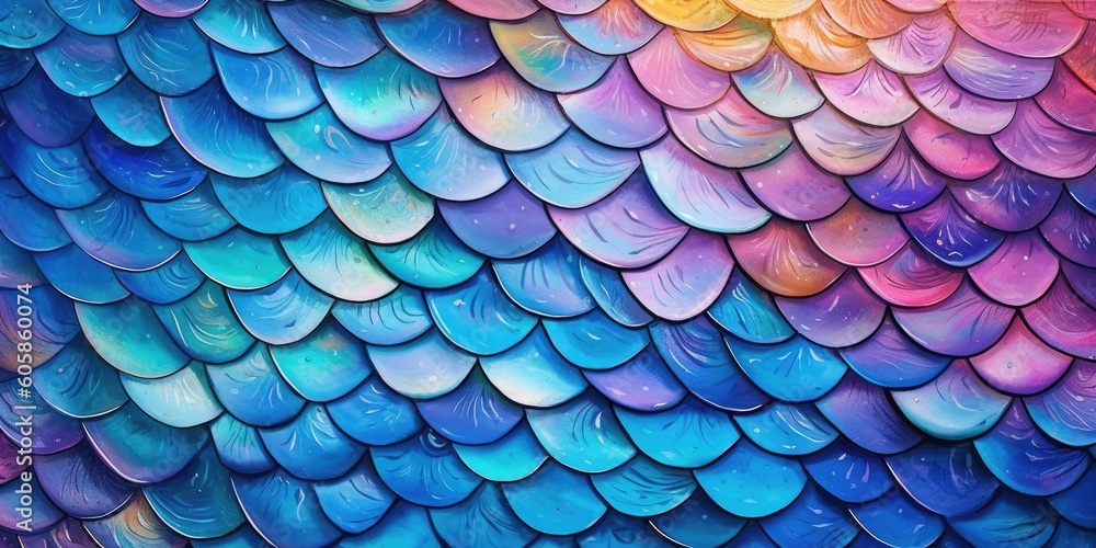 Colorful scales and pebbles background. Rainbow tile texture. Beautiful ...