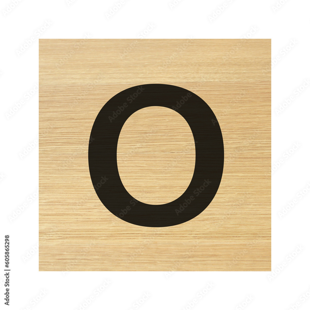 Capital letter O wood block on white with clipping path Stock Photo ...
