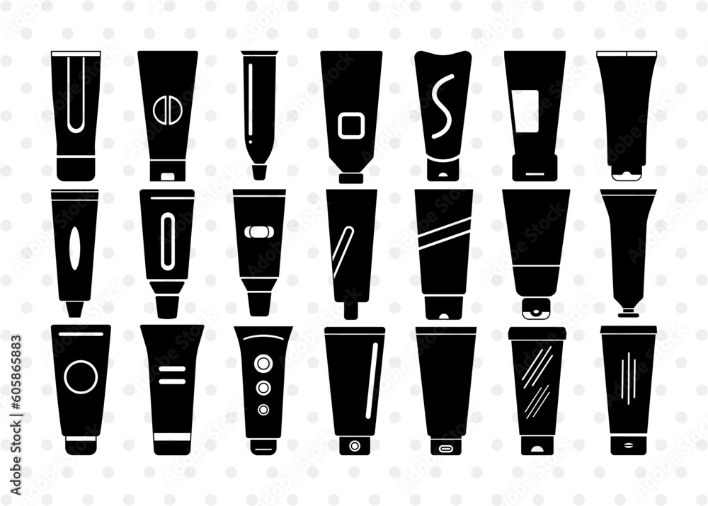 Cream Tube SVG, Cream Tube Silhouette, Tube Icon Svg, Cream Bottle Svg ...