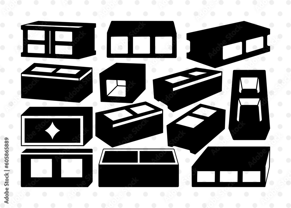Cinder Block SVG, Cinder Block Silhouette, Building Blocks Svg ... Cinder Block SVG, Cinder Block Silhouette, Building Blocks Svg ...