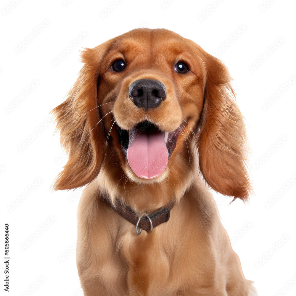 a Cocker Spaniel puppy, Portrait, happy, smiling and healthy, Pet ...