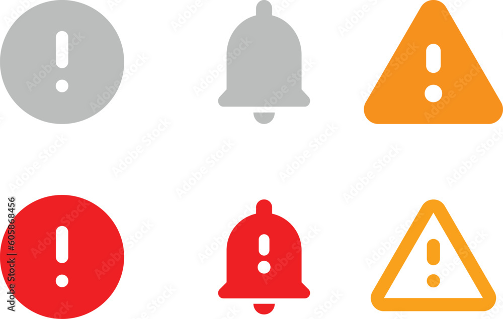 Set of Warning sign icon. Warnings pack symbol template for graphic and ...