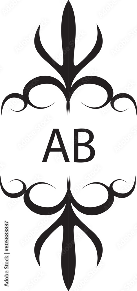 AB Luxury Letter Initial with Crown logo Vector, AB Great Luxury Logo ...
