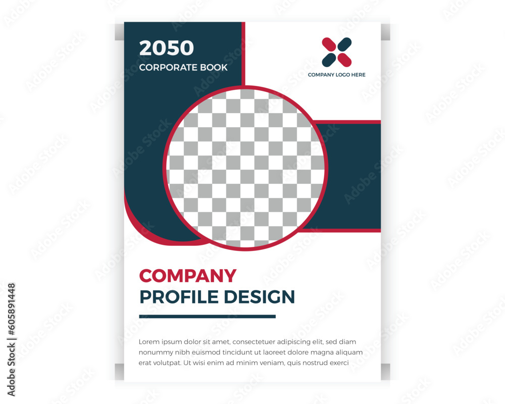 A4 size book cover template for annual report, magazine, booklet ...