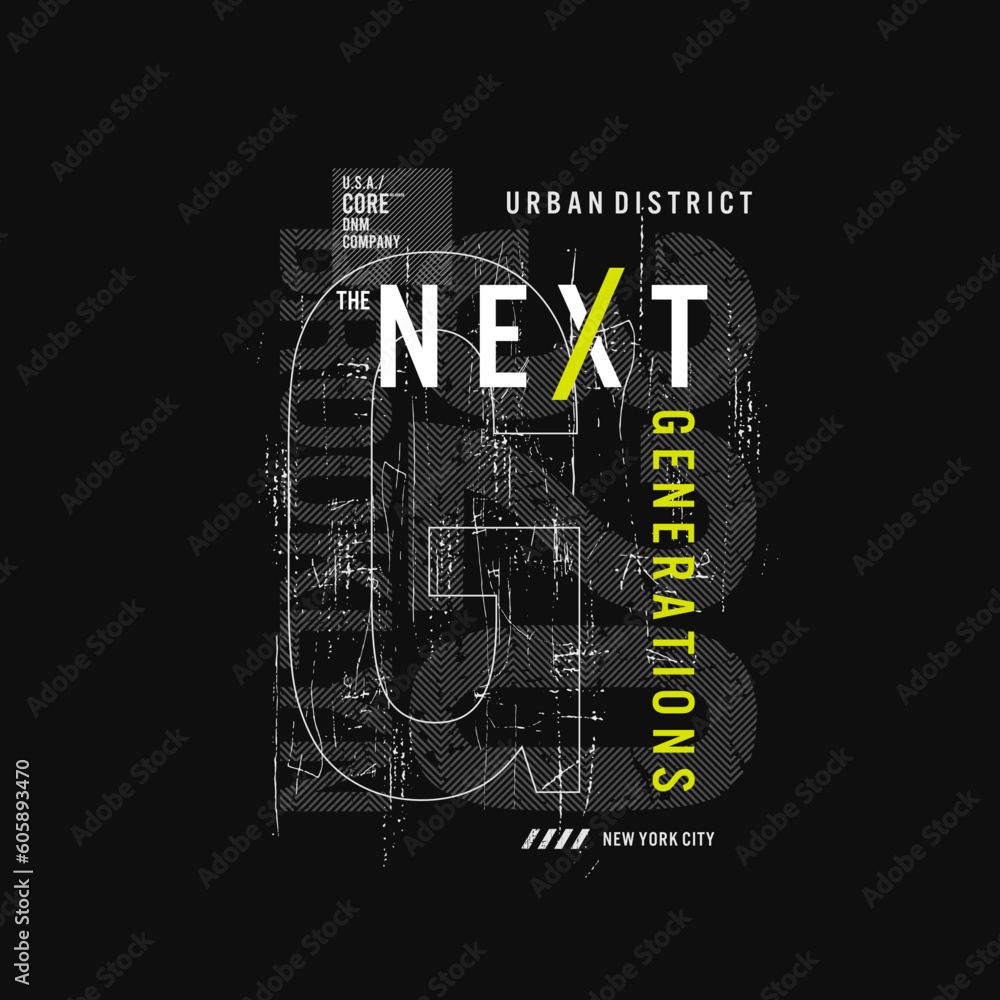 next generation typography graphic design for print t shirt,Vector ...