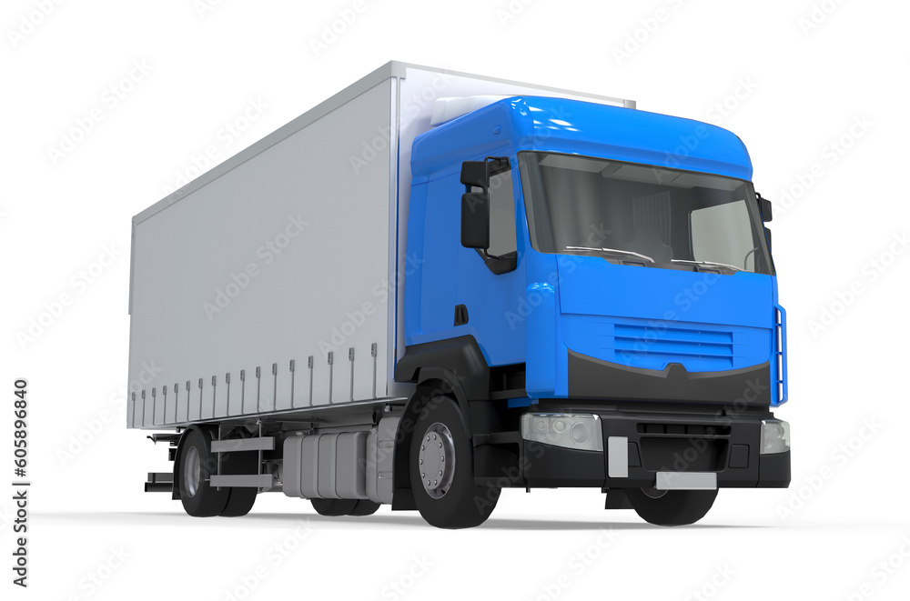 Cargo van or white box truck cargo delivery isolated. Png transparency ...