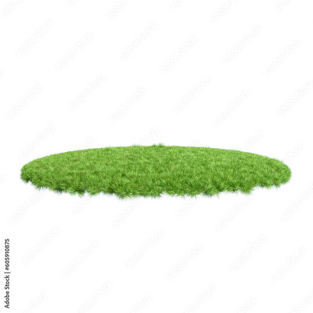 green grass realistic vector illustration. Trimmed round and square ...