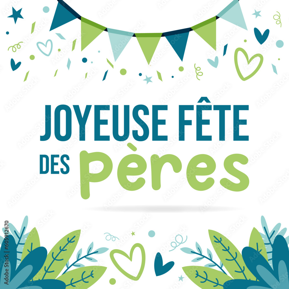 Vetor de Joyeuse fête des Pères - Bannière décorative - Illustrations ...