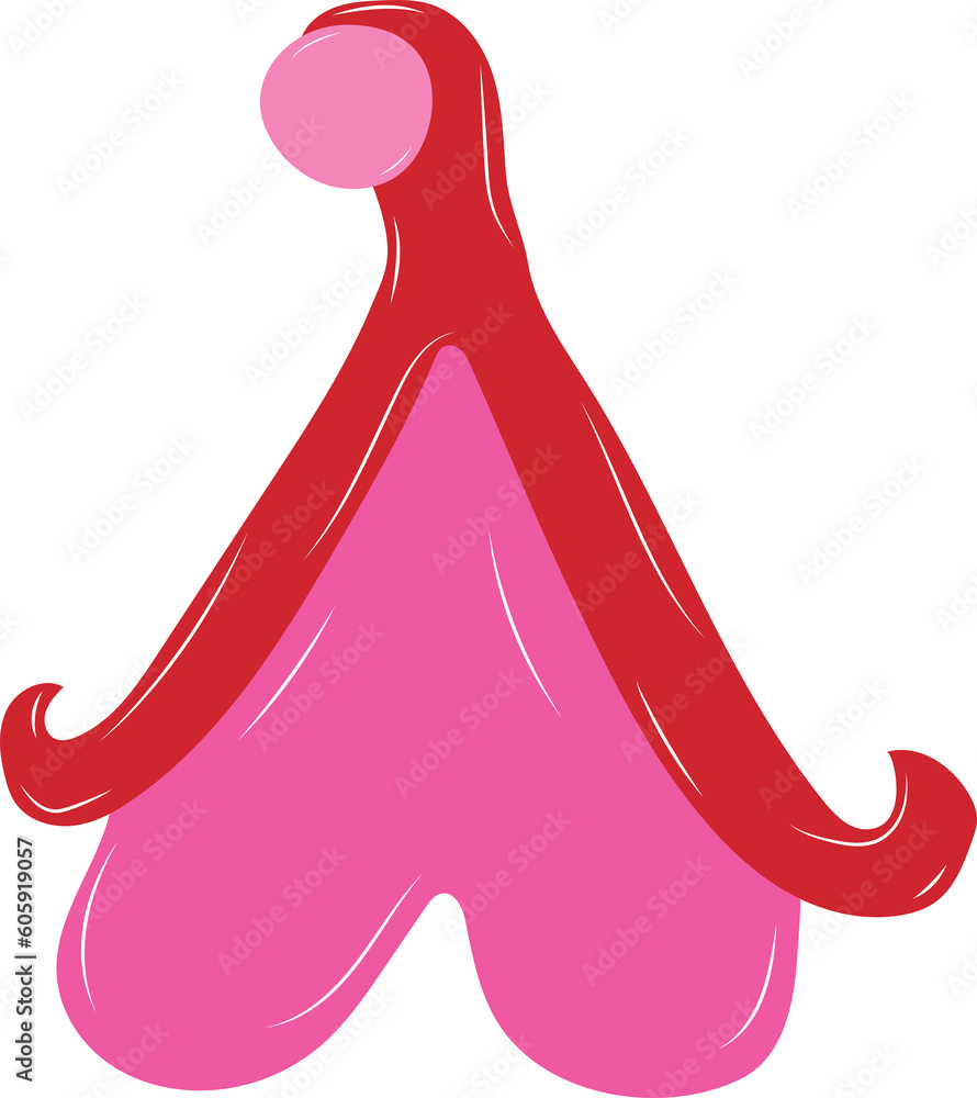 Reproductive system of the clitoris. Clitoral glans.Feminism theme and ...