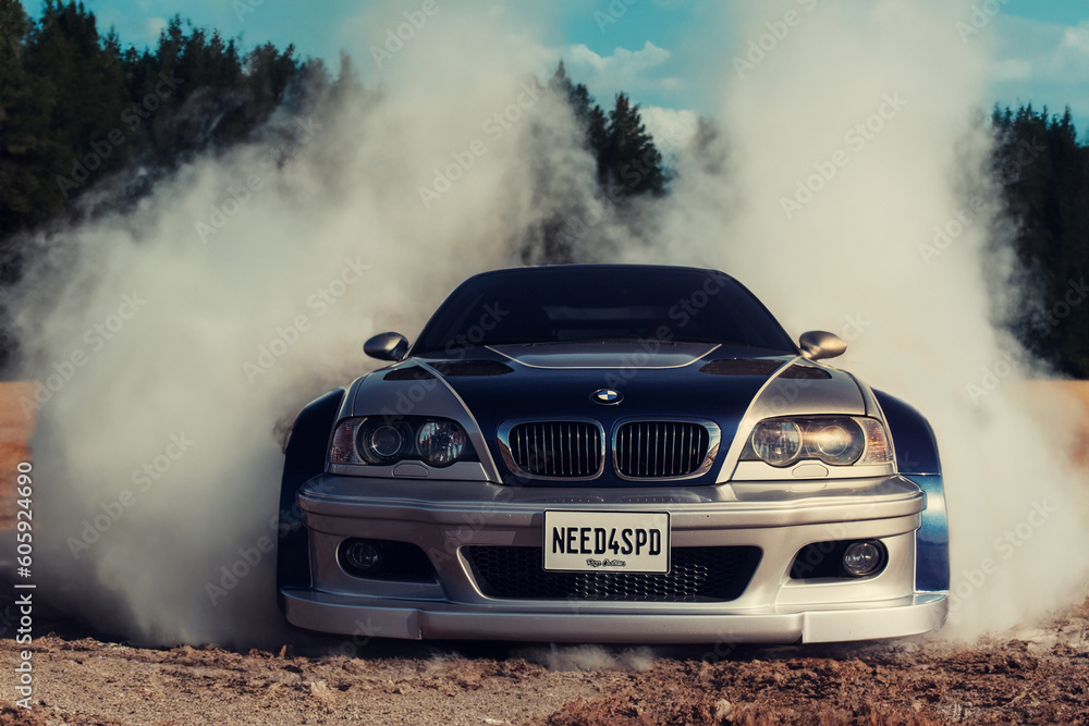BMW M3 E46 GTR Most Wanted Replica Make A Burnout And Drift BMW M3 E46 GTR Most Wanted Replica Make A Burnout And Drift