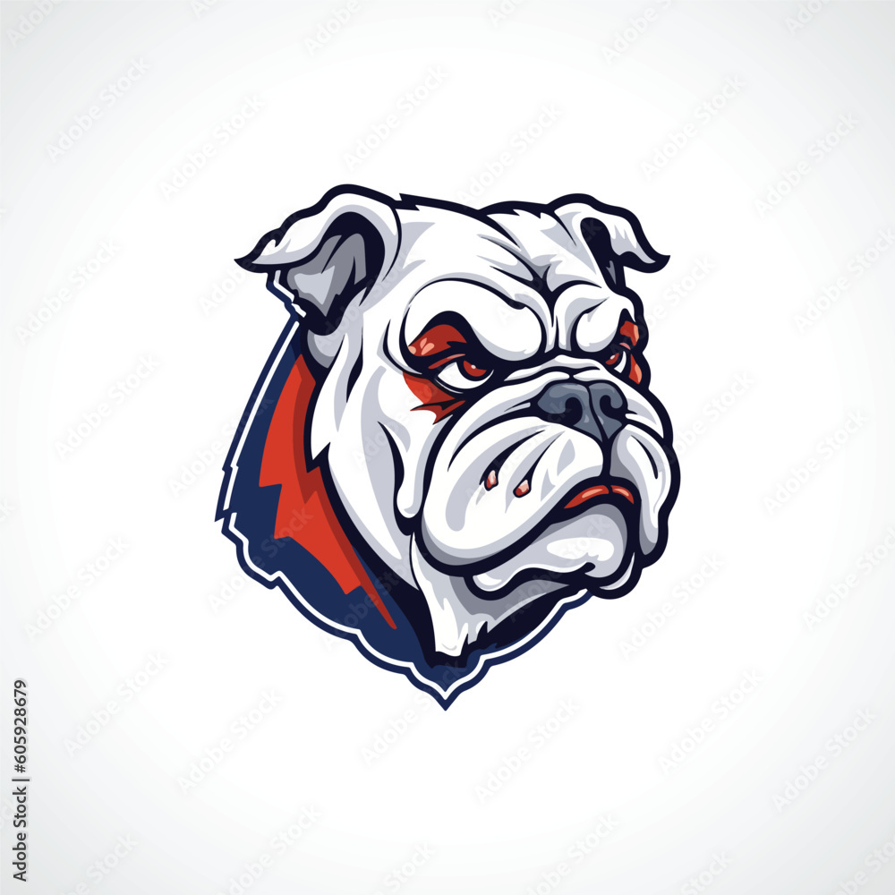 Bull Dog Mascot Logo Design Bull Dog Vector Illustration Stock Vector ...
