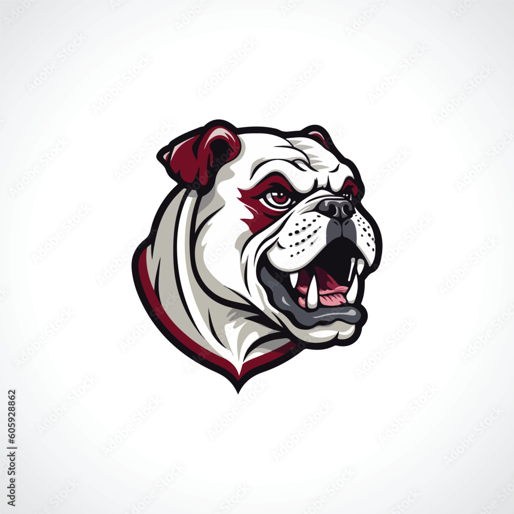 Bull Dog Mascot Logo Design Bull Dog Vector Illustration Stock Vector ...