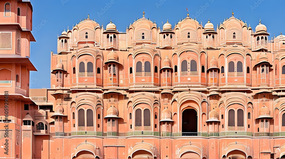 Hawa Mahal palace (Palace of the Winds) in Jaipur, Rajasthan, India. AI ...