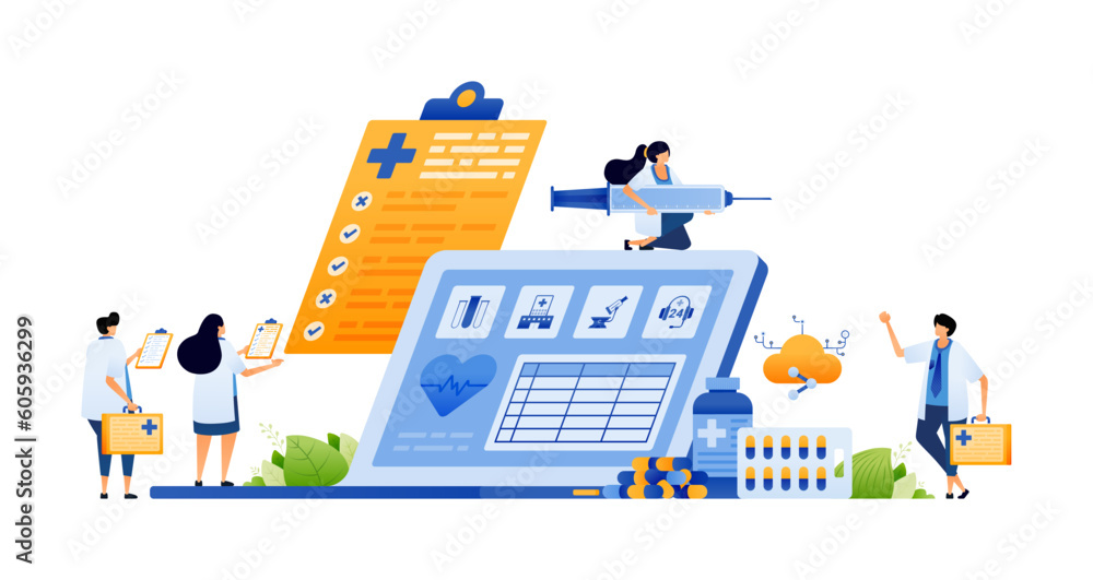 SVG Illustration of Revolutionizing Healthcare with Digital Technology ...