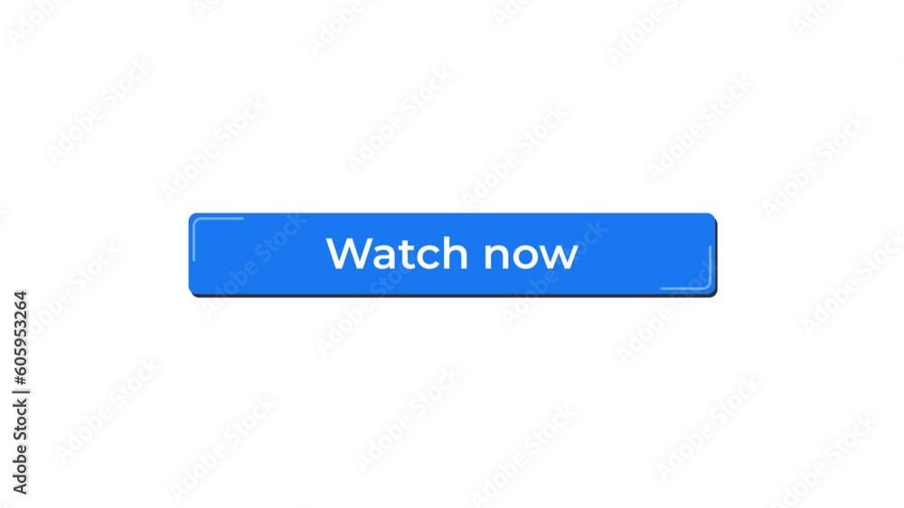 Watch now animated text button. Luma matte with transparent background ...