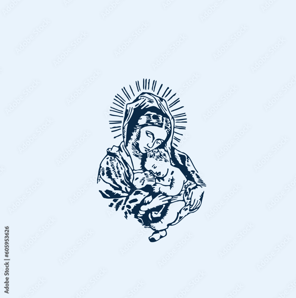HIGH QUALITY MOTHER MARIA VECTOR FOR HOME WALL DESIGN, T-shirts and ...