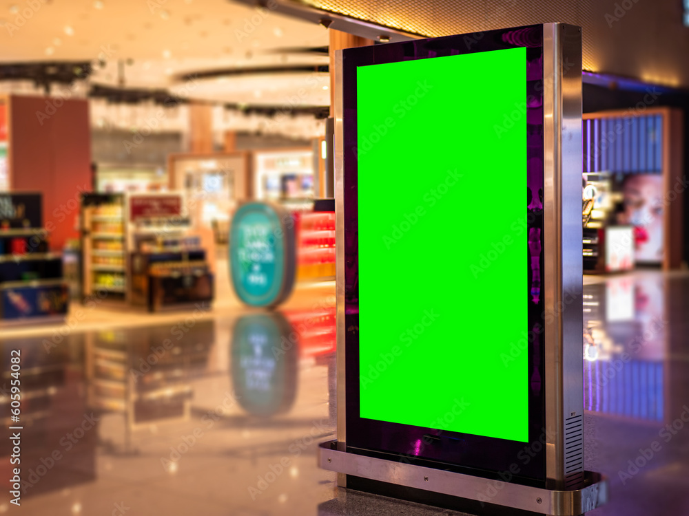 Large Green Screen Advertising Board - Airport scene showing Terminal ...