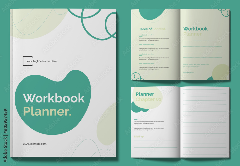 Workbook Planner Design Template Stock Template | Adobe Stock