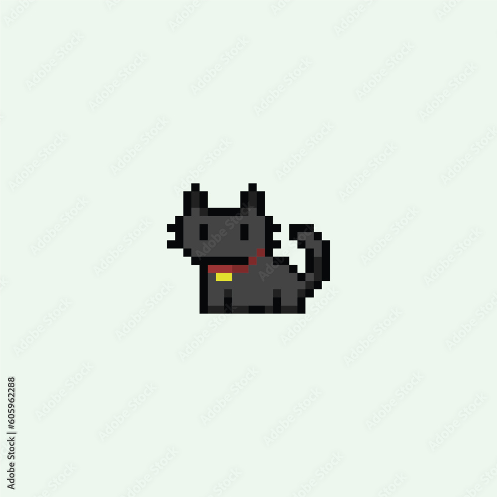 this is a cat in pixel art with colorful color,this item good for ...