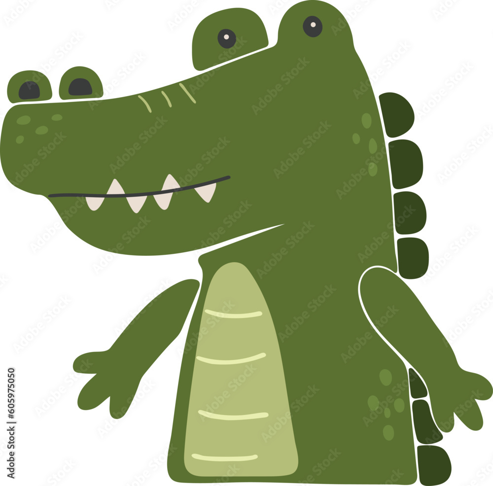 Crocodile animal isolted vector, Cute Animal crocodile, Safari Clipart ...