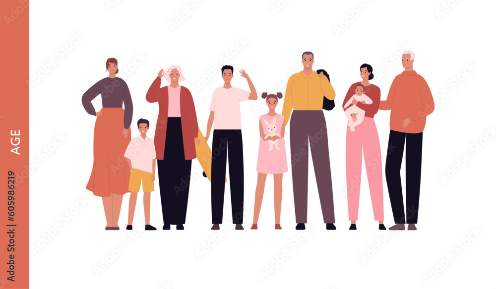 Diversity and inclusion concept. Vector flat character illustration set ... Diversity and inclusion concept. Vector flat character illustration set ...