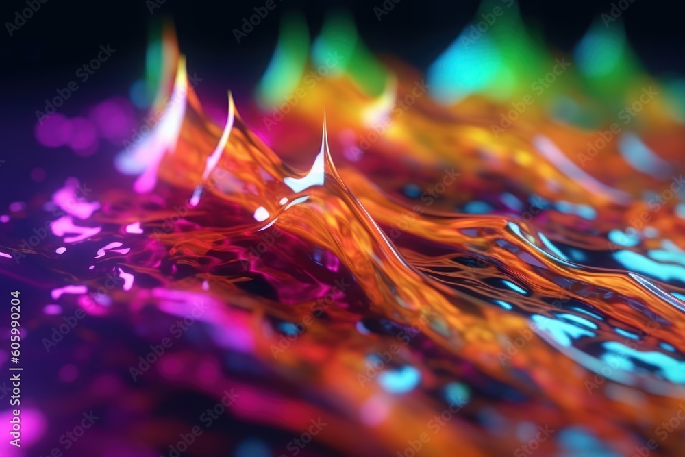 beautiful abstract multicolord background with fantasy high-tech object ...