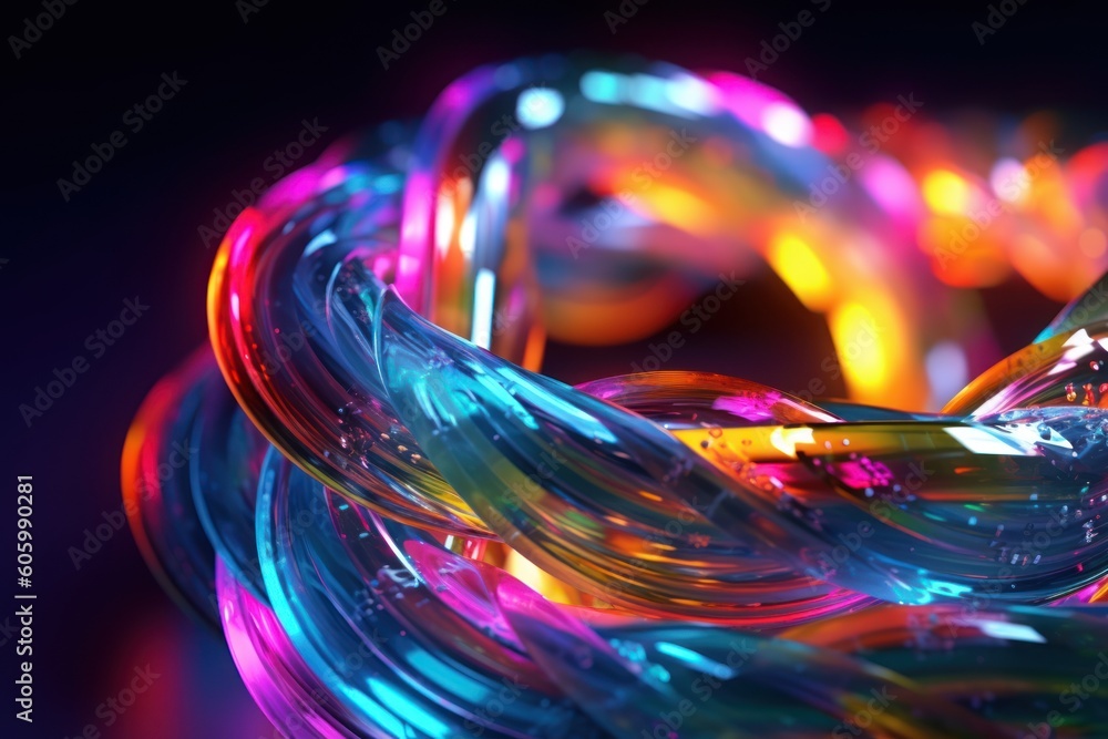 beautiful abstract multicolord background with fantasy high-tech object ...