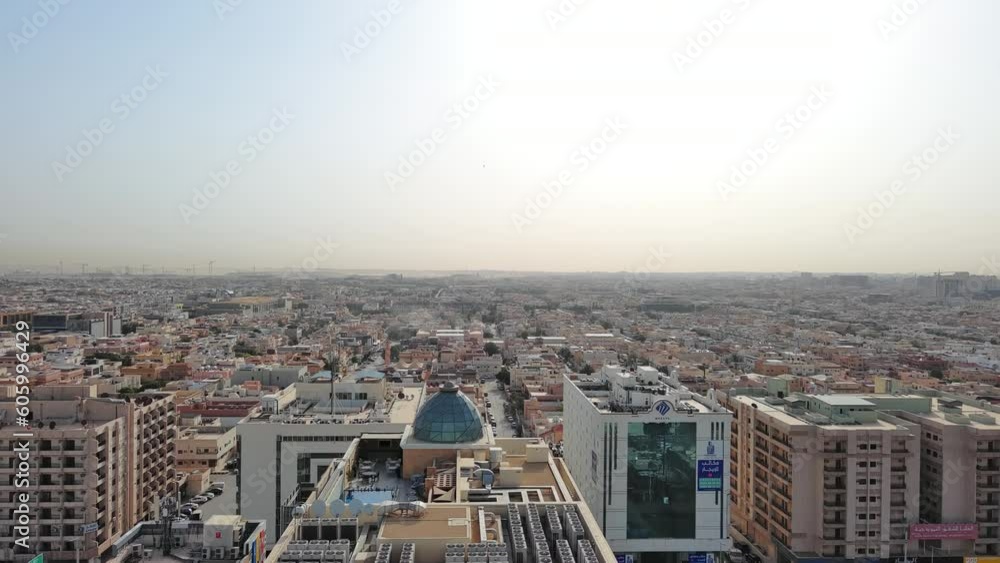 Riyadh: Aerial view of capital city of Saudi Arabia, low-rise ...