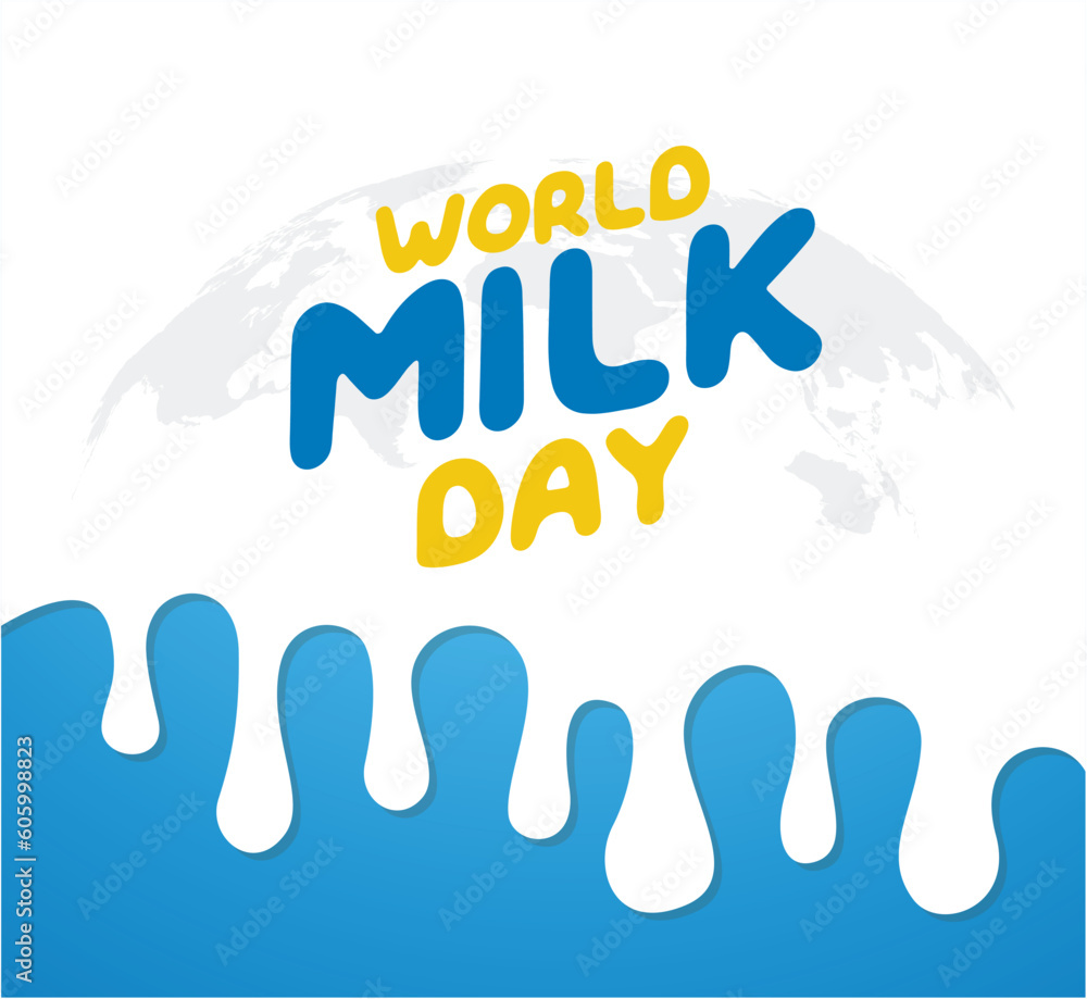 Vector illustration of World Milk Day 1 June social media story feed ...
