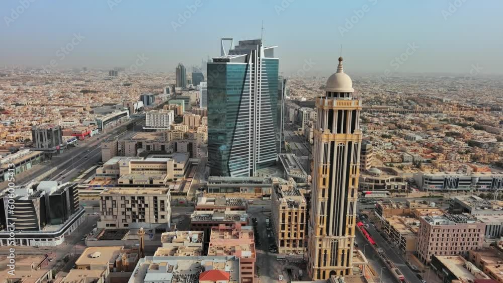 Riyadh: Aerial view of capital city of Saudi Arabia, modern city ...