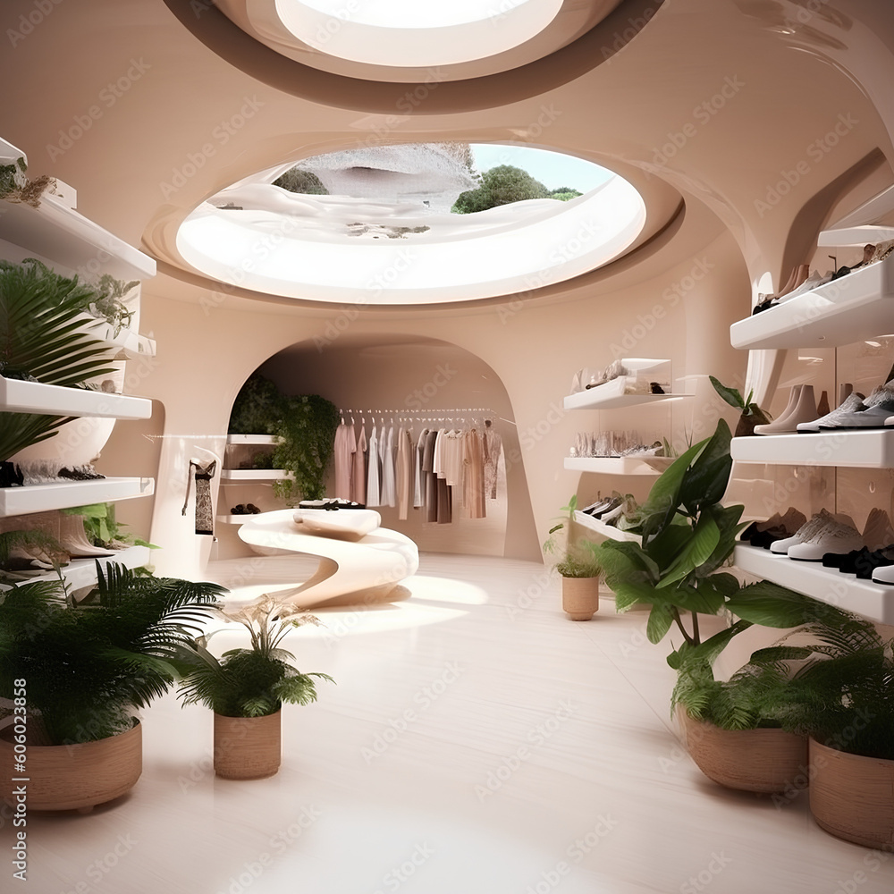 Fictional concept store interior design created with Generativ Ai ...