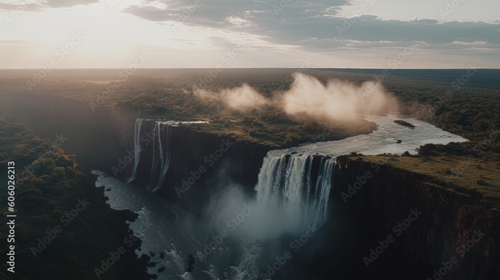 Standing on the edge of Victoria Falls in Africa, one witnesses nature ...