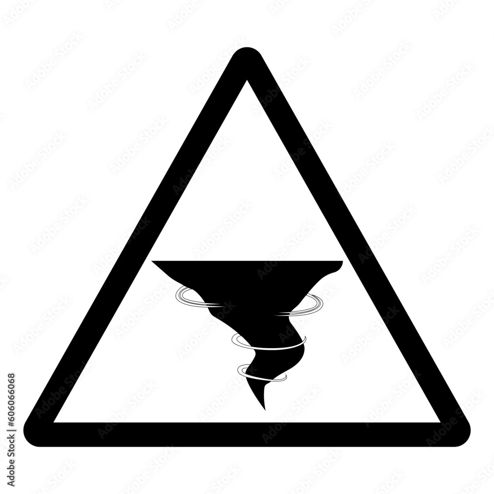 Warning Tornado Shelter Symbol Sign, Vector Illustration, Isolate On ...