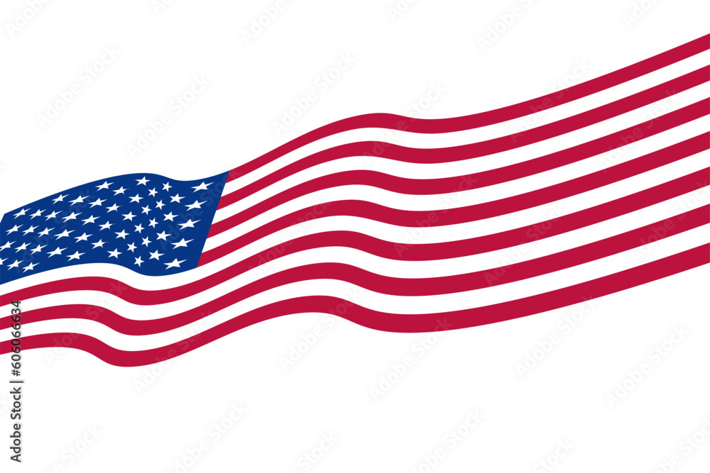 American flag ribbon on transparent background for USA independence day ...